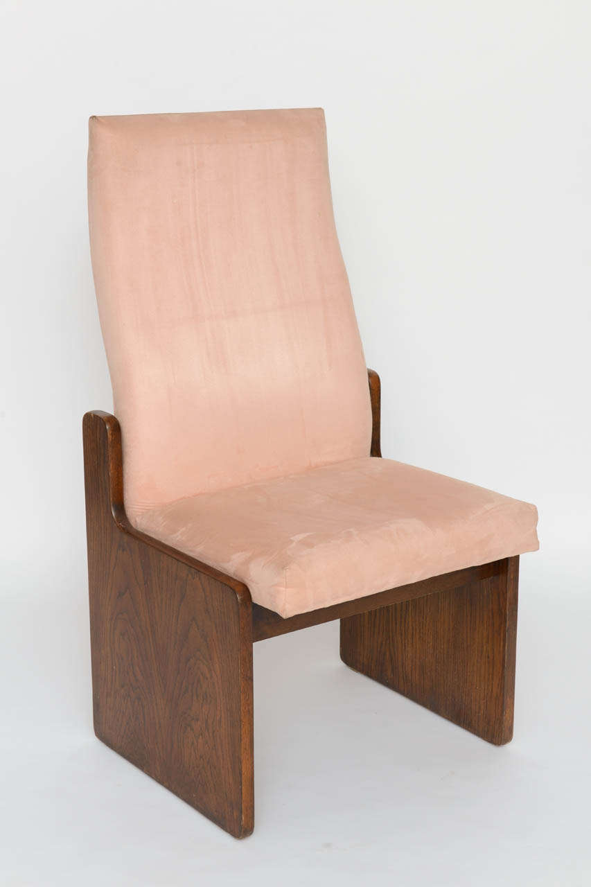 Set of 4 Brutalist Walnut Dining Chairs by Lane late 50's For Sale at ...