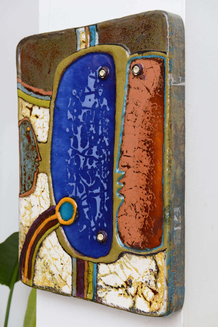 Rare and Beautiful Pair of Post Modern Querubim Lapa Enameled Wall ...