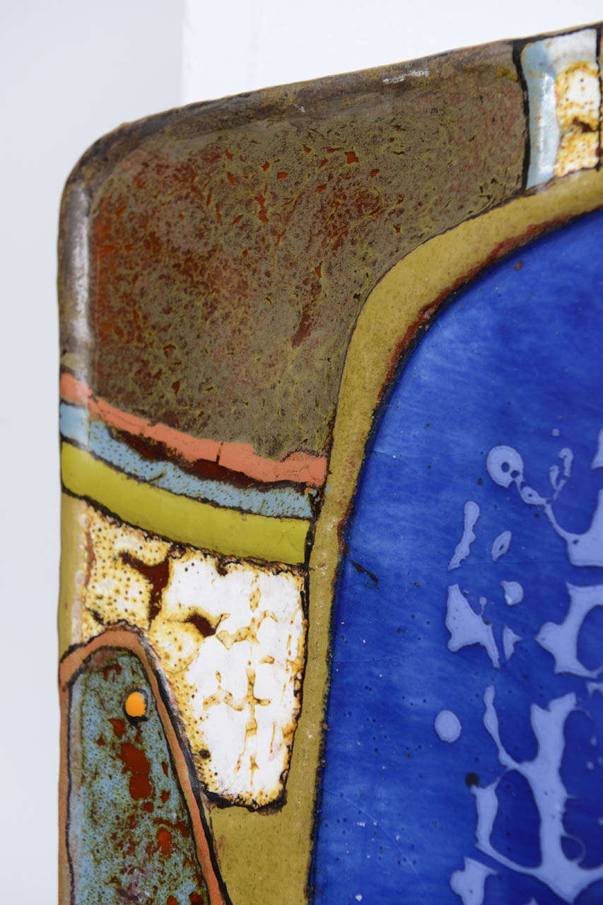 Rare and Beautiful Pair of Post Modern Querubim Lapa Enameled Wall ...