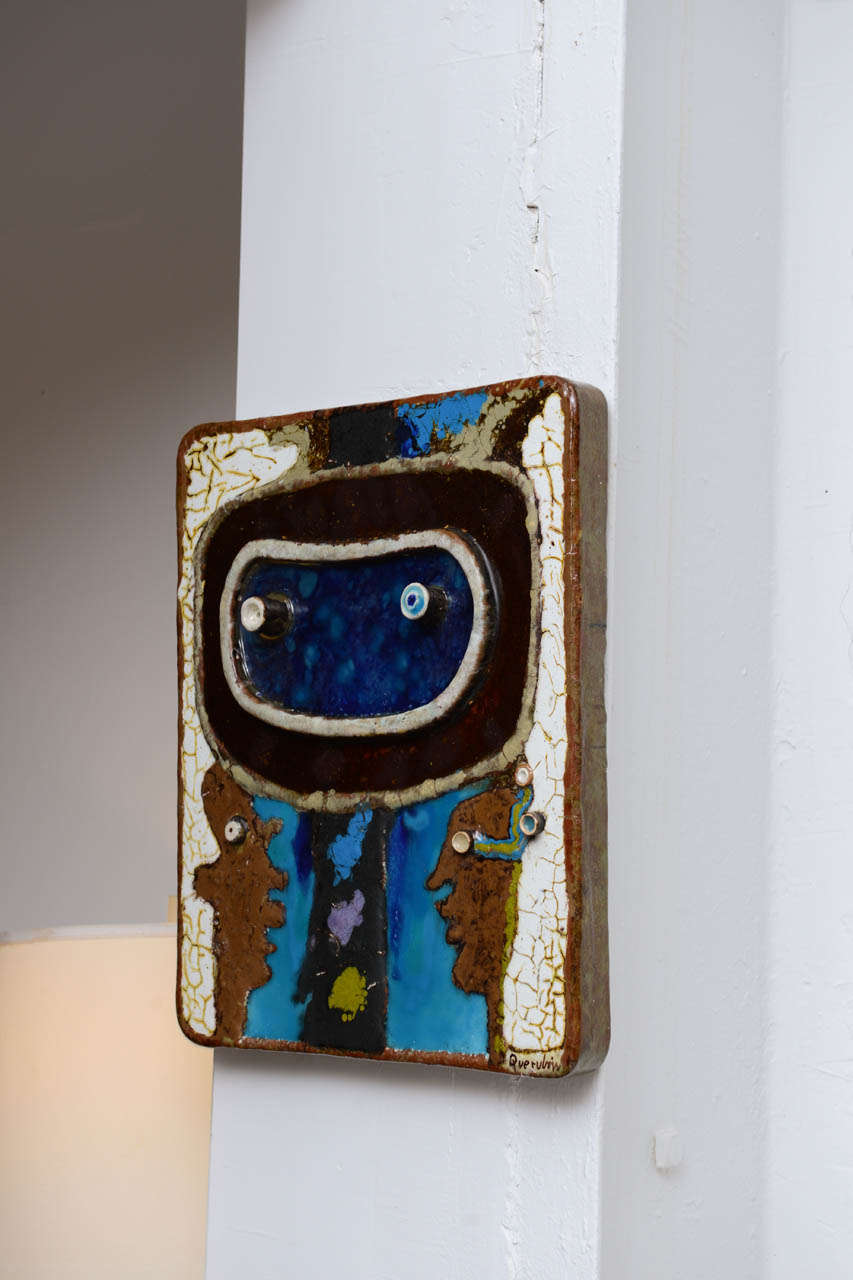 Rare and Beautiful Pair of Post Modern Querubim Lapa Enameled Wall ...