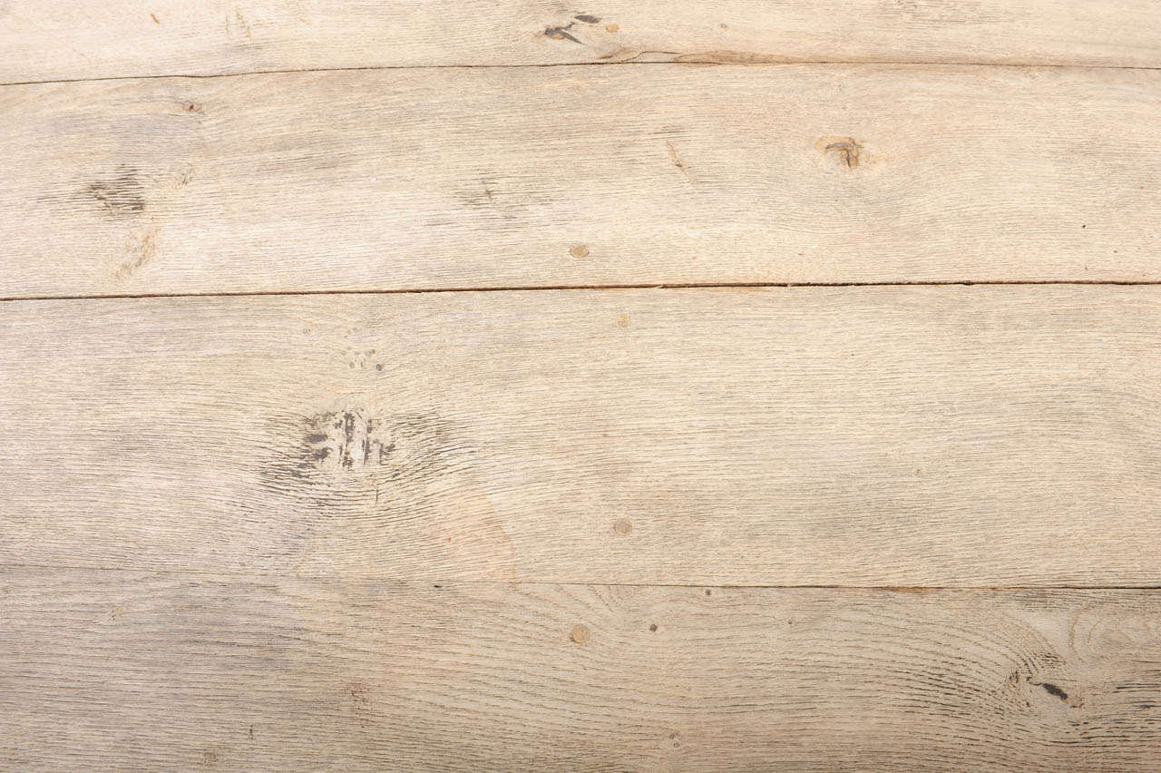 French Sandpapered Oak Table For Sale at 1stDibs