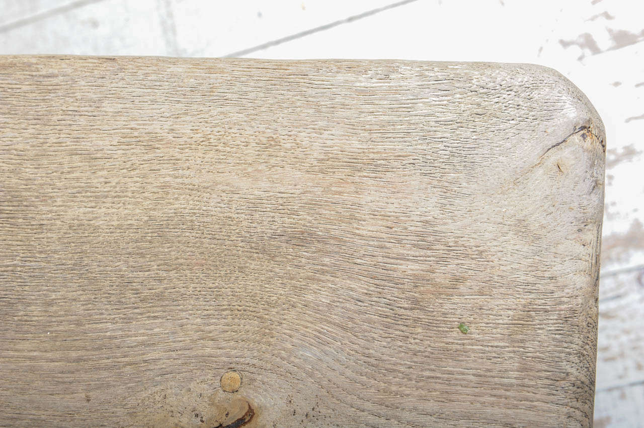 French Sandpapered Oak Table For Sale at 1stDibs