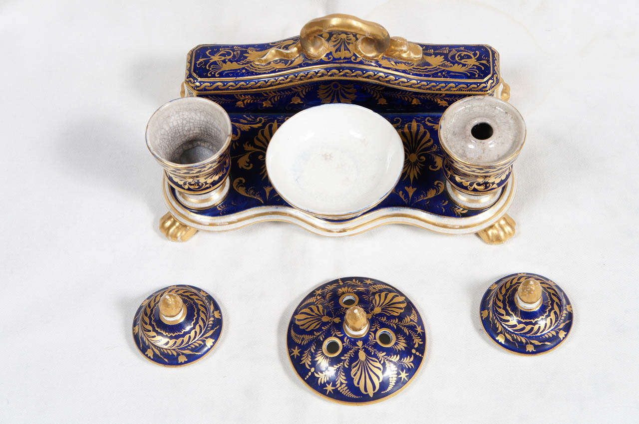 Royal Crown Derby Porcelain Inkwell For Sale at 1stDibs