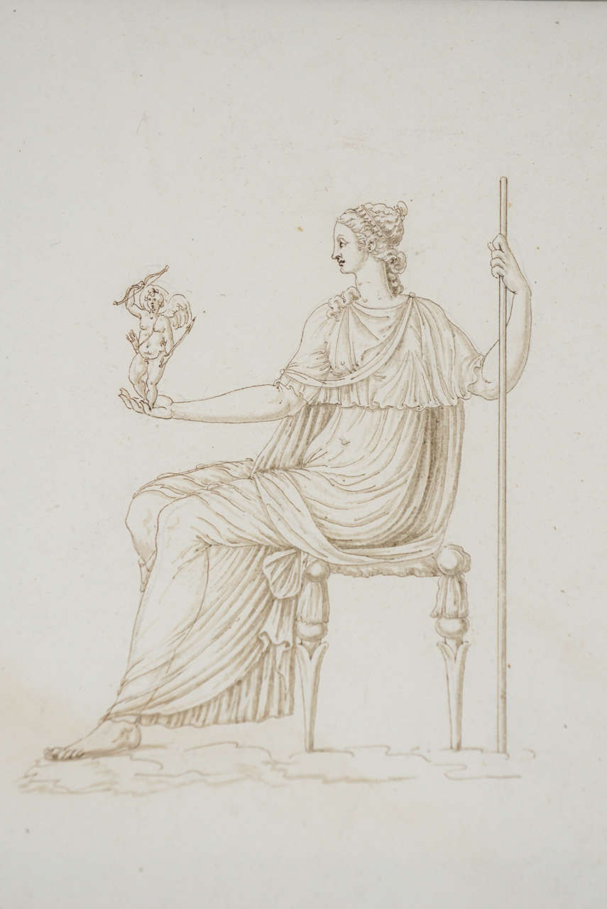 Drawing of Venus Holding Cupid, Italy, circa 1780 at 1stDibs | cupid ...