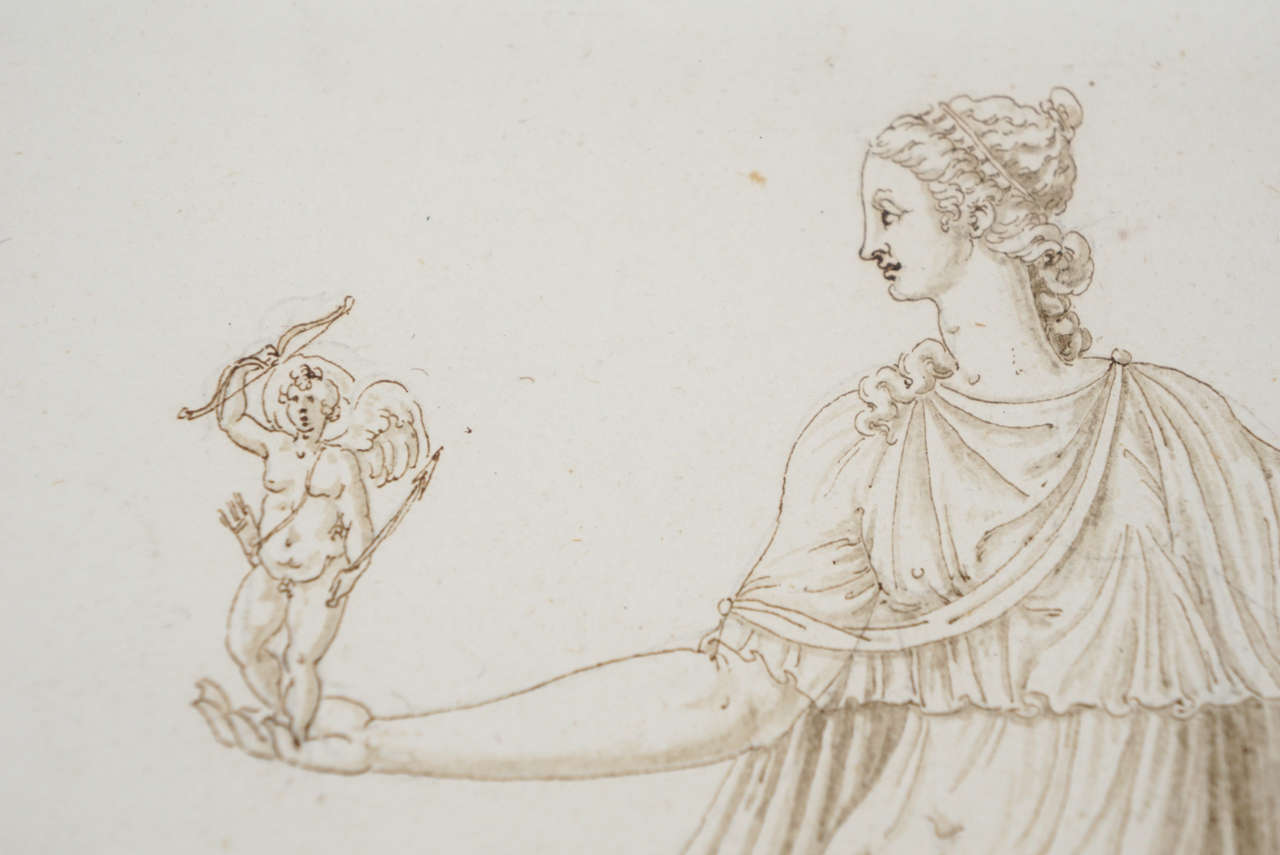 Drawing of Venus Holding Cupid, Italy, circa 1780 at 1stDibs | cupid ...