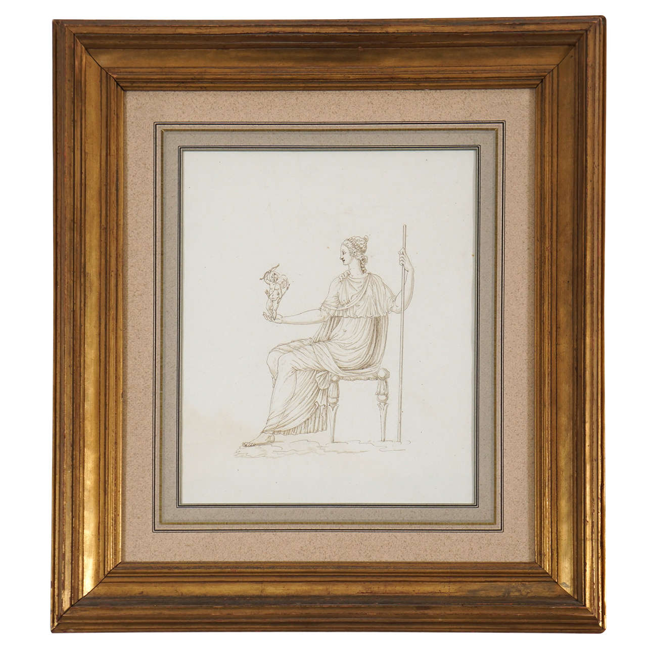 An Italian Charcoal Drawing, Circa 1755 For Sale at 1stDibs