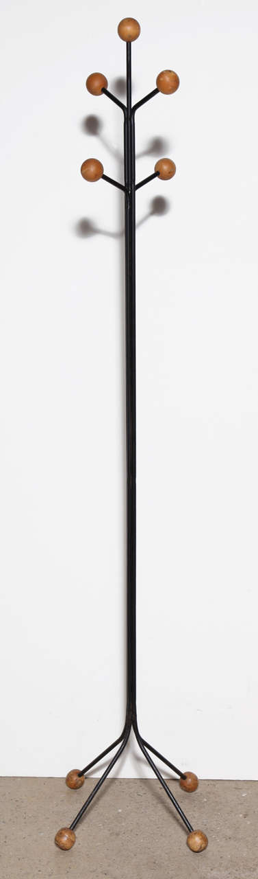 1950's Atomic Wrought Iron Coat Rack at 1stDibs | wrought iron coat ...