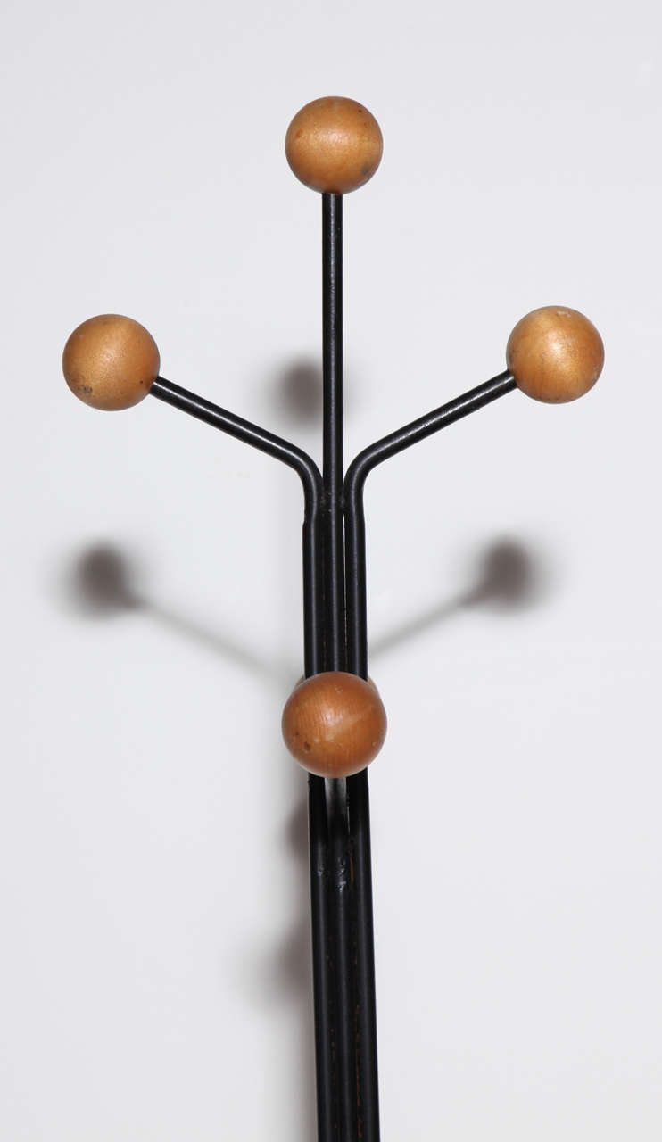 1950's Atomic Wrought Iron Coat Rack at 1stDibs