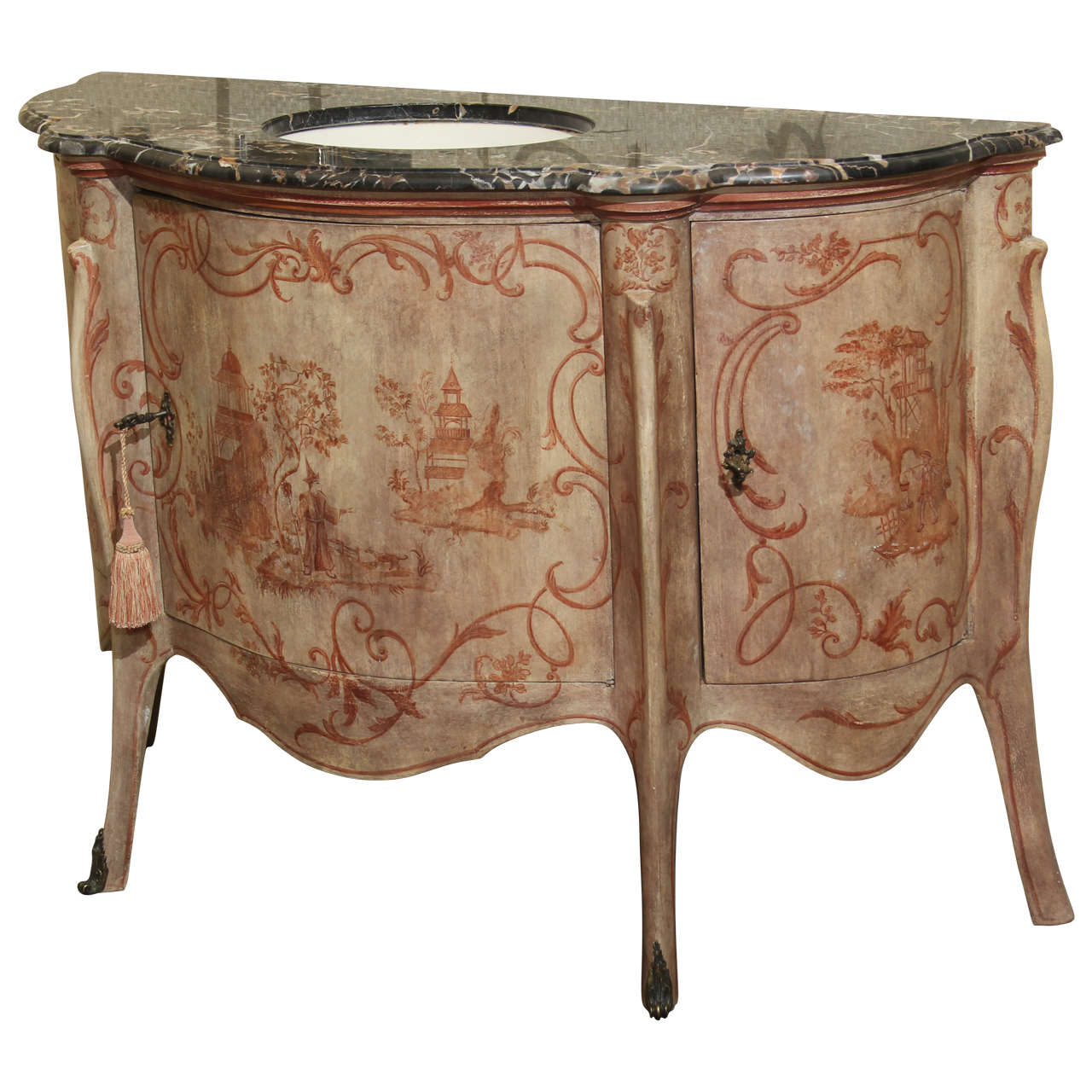 Painted Commode For Sale at 1stDibs
