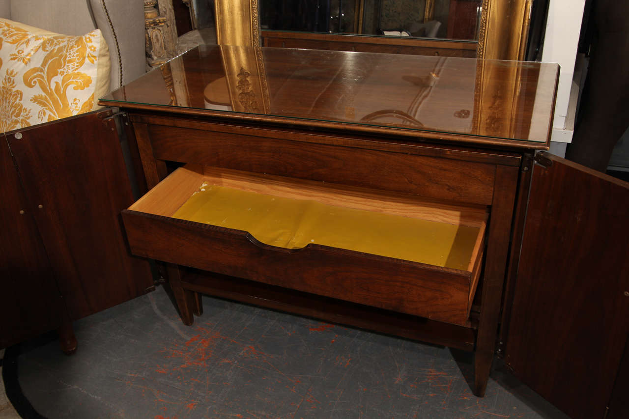 Hideaway Table - mid century cabinet that opens into table with 3 ...