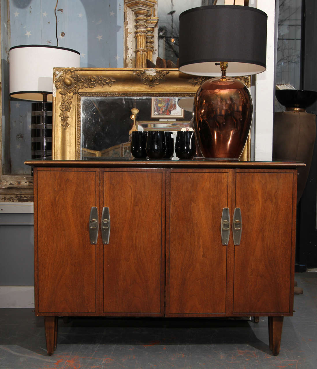 Hideaway Table - mid century cabinet that opens into table with 3 ...