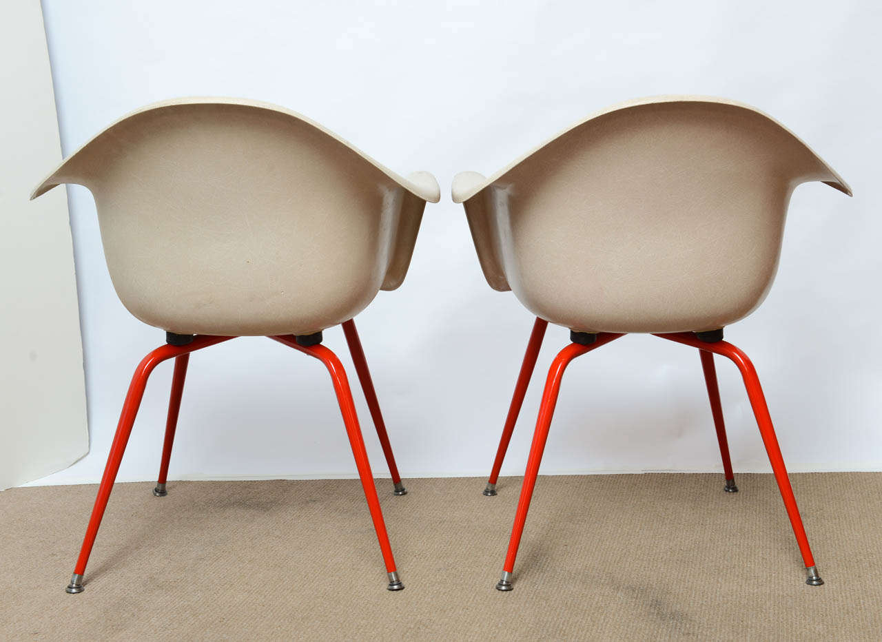 Mid-Century Vintage Eames Era Fiberglass Shell Arm Chairs by ...