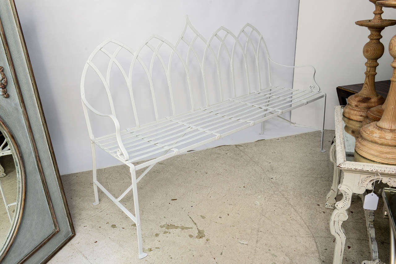 Gothic Arch Wrought Iron Garden Bench at 1stDibs | garden bench with ...