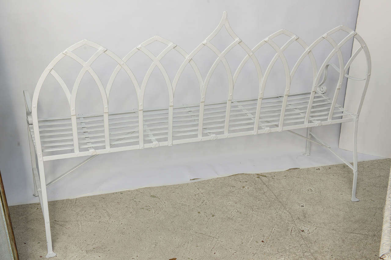 Gothic Arch Wrought Iron Garden Bench at 1stDibs | garden bench with ...
