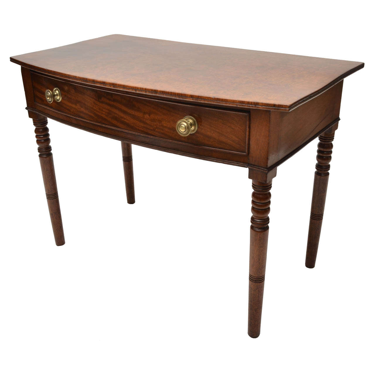 Early 19th Century Regency Mahogany Bow Front Side Table For Sale at ...