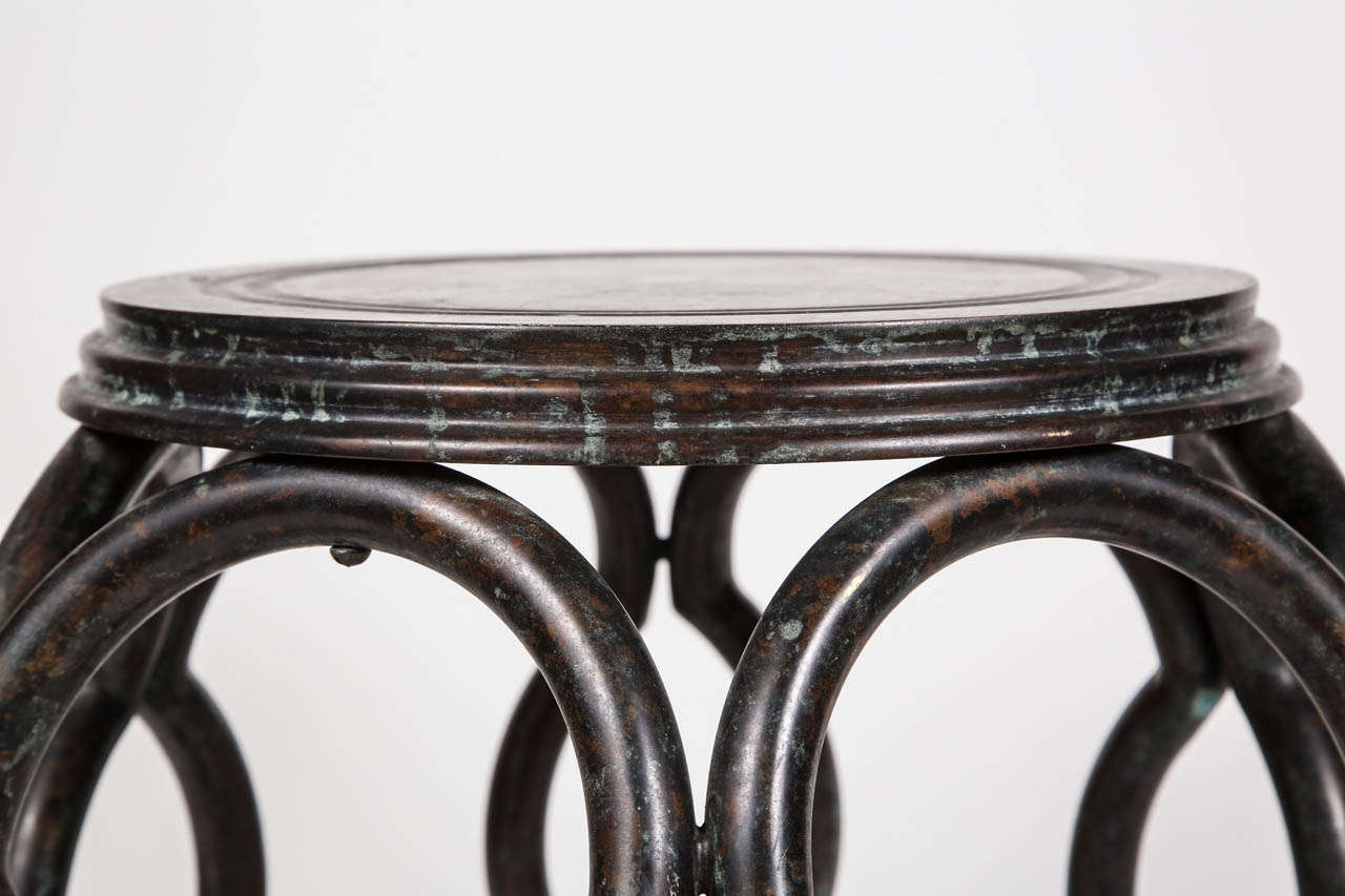 Bronze Garden Stool at 1stDibs