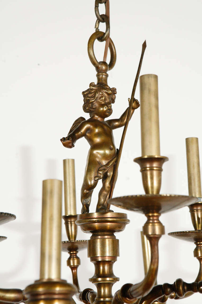 Cast Bronze Fixture with Cherub For Sale at 1stDibs