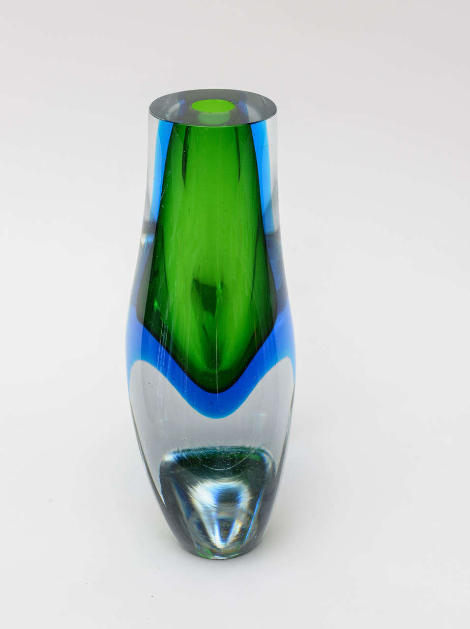 Rare Signed Blenko Sommerso Glass Vase/Object/Sculpture at 1stDibs ...