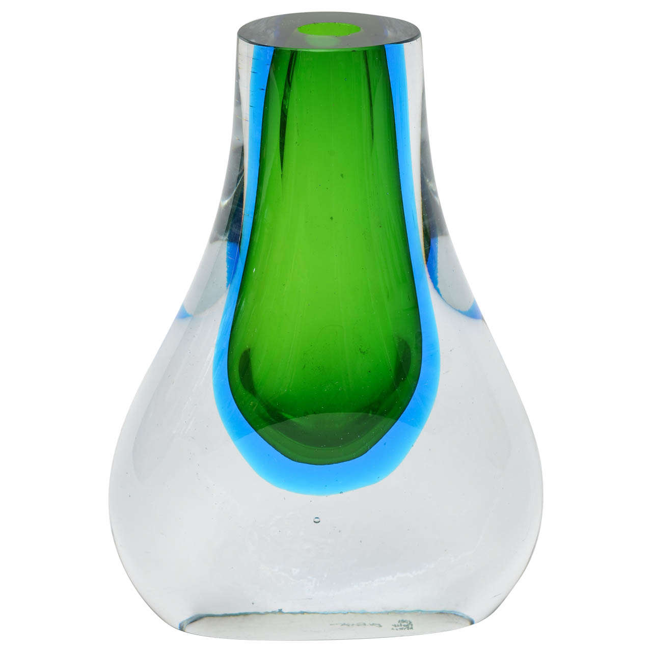 Rare Signed Blenko Sommerso Glass Vase/Object/Sculpture at 1stDibs ...