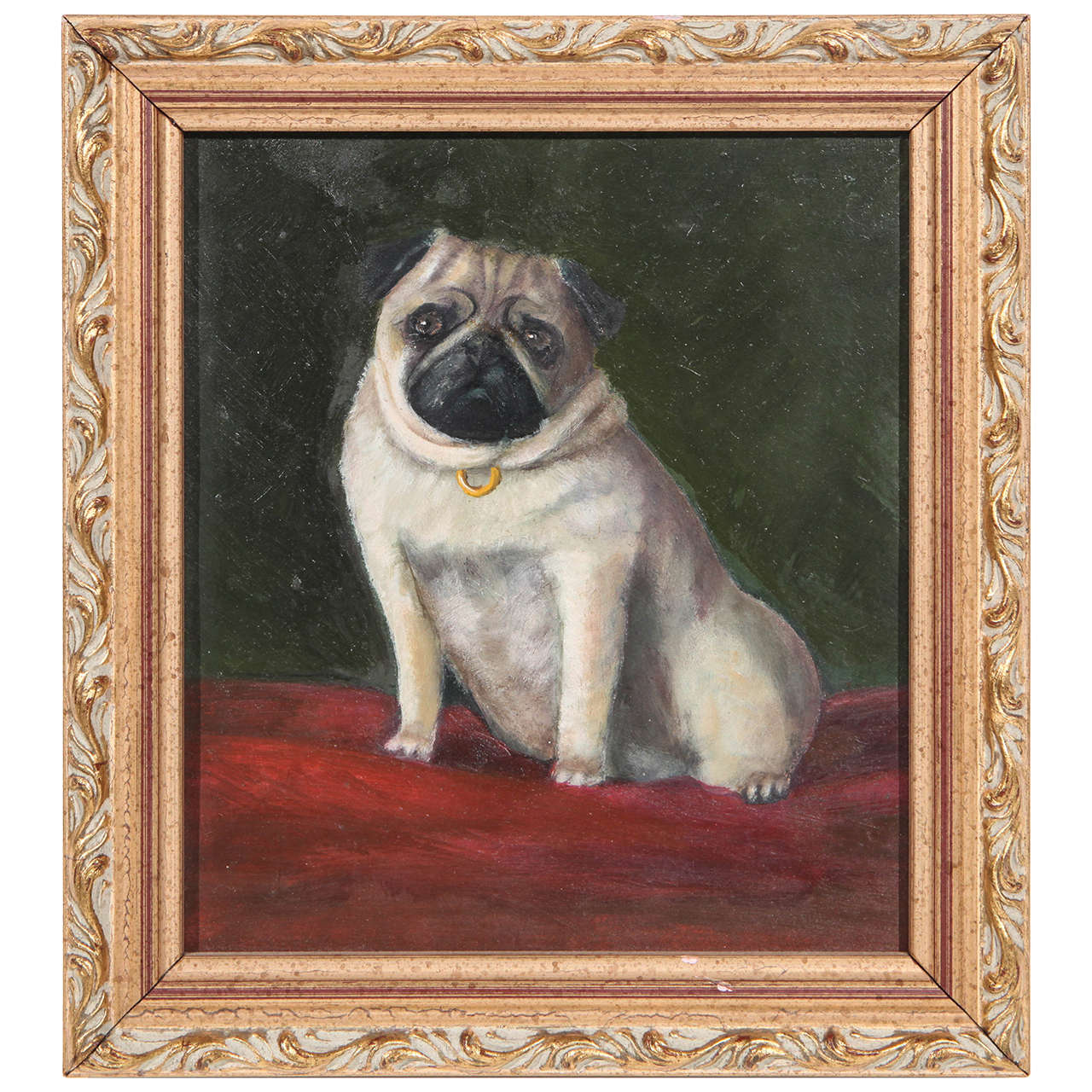 Oil Painting of a Pug Painting at 1stDibs | pug oil painting, pug ...
