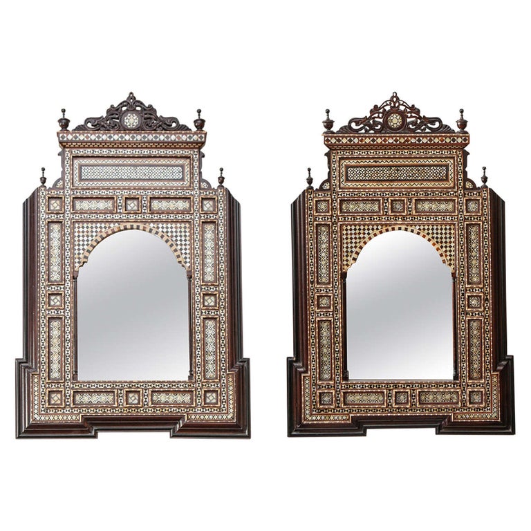 Pair of Levantine Shell and Bone Inlaid Mirrors at 1stDibs | shell ...
