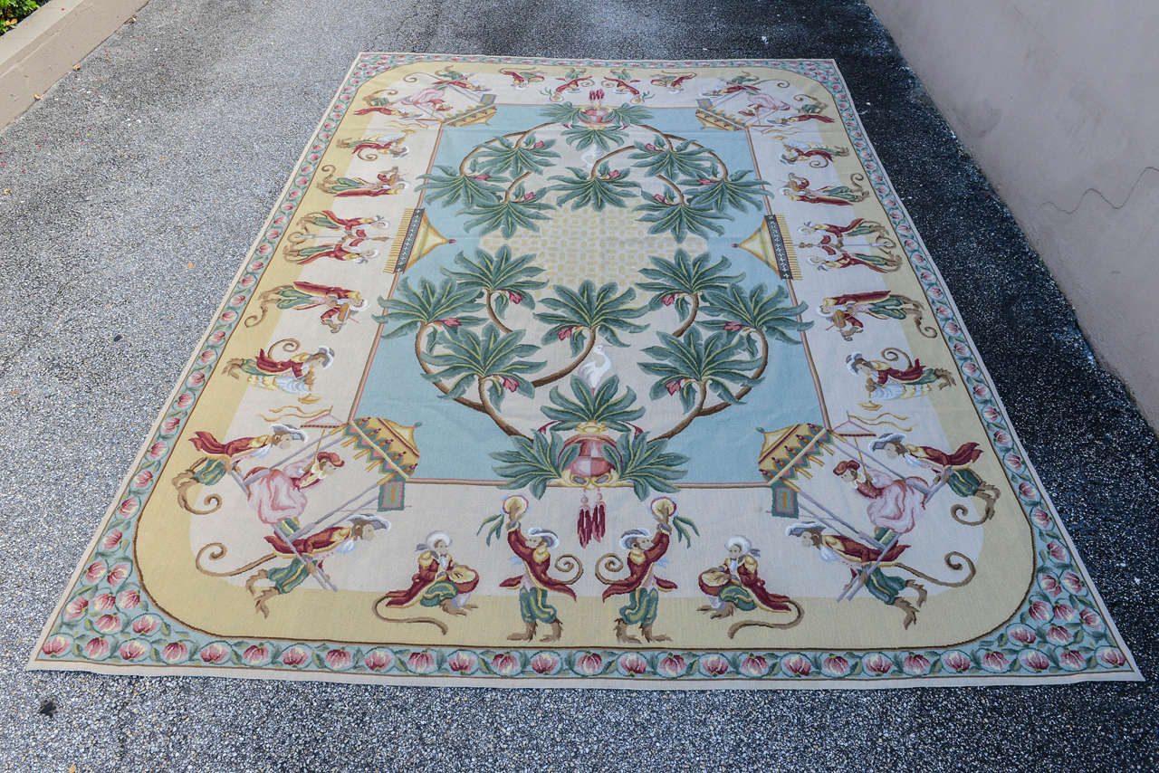 Musiciens Monkeys Needlepoint Rug at 1stDibs | carpet monkeys, rug ...