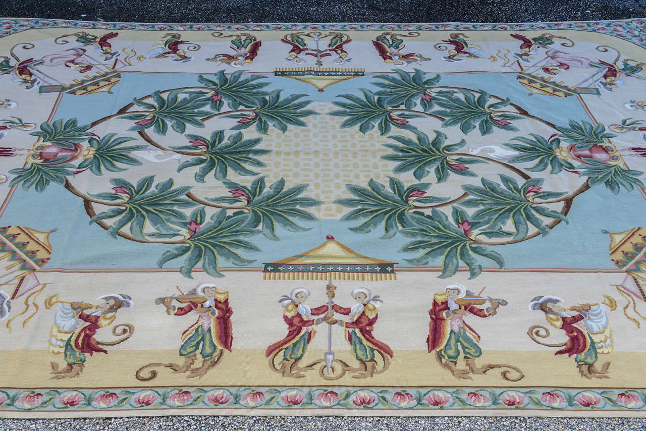 Musiciens Monkeys Needlepoint Rug at 1stDibs | carpet monkeys, rug ...