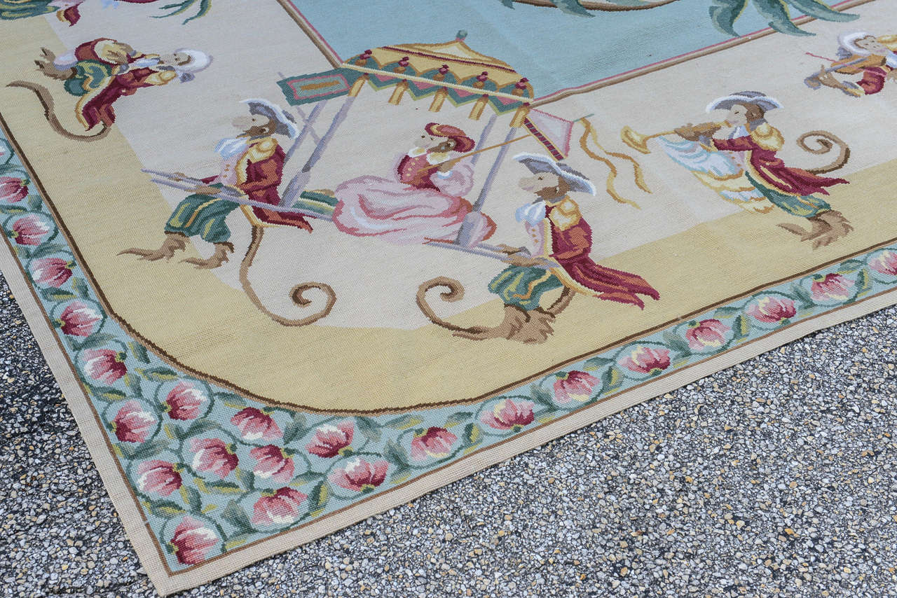 Musiciens Monkeys Needlepoint Rug at 1stDibs | carpet monkeys, rug ...