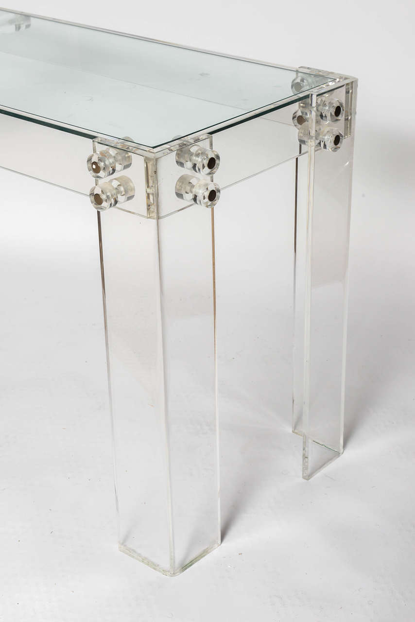 Spectacular Vintage Lucite Console at 1stDibs