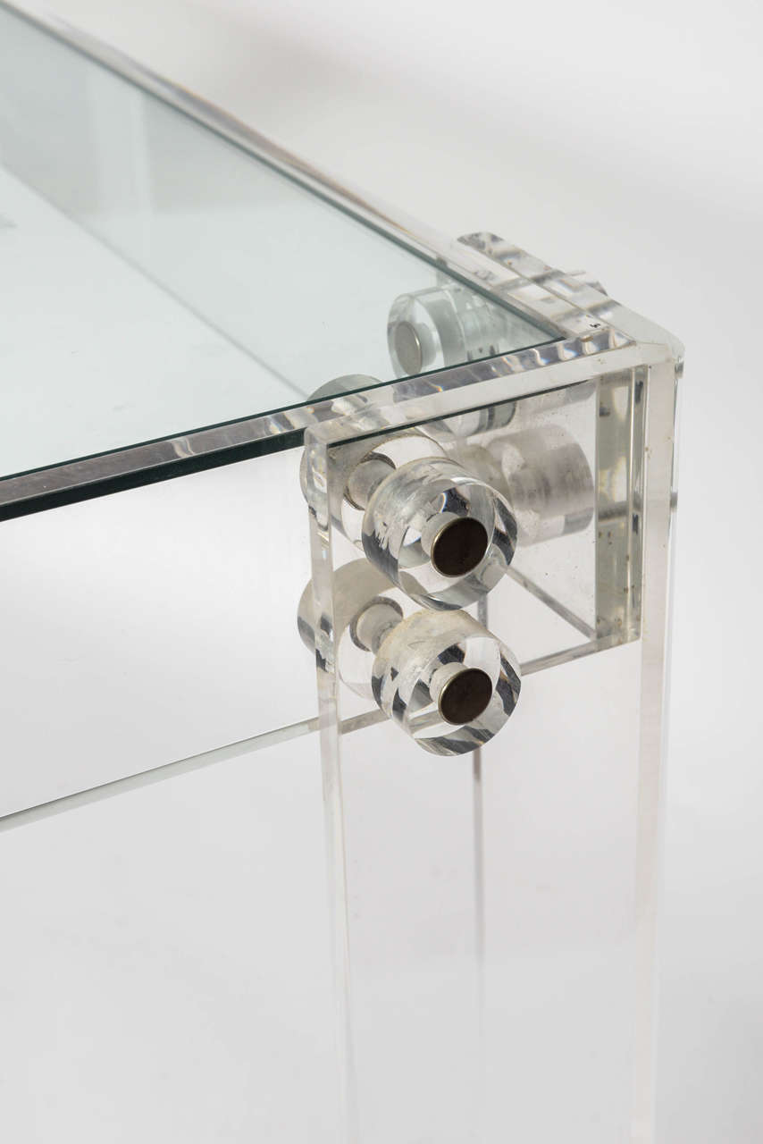 Spectacular Vintage Lucite Console at 1stDibs