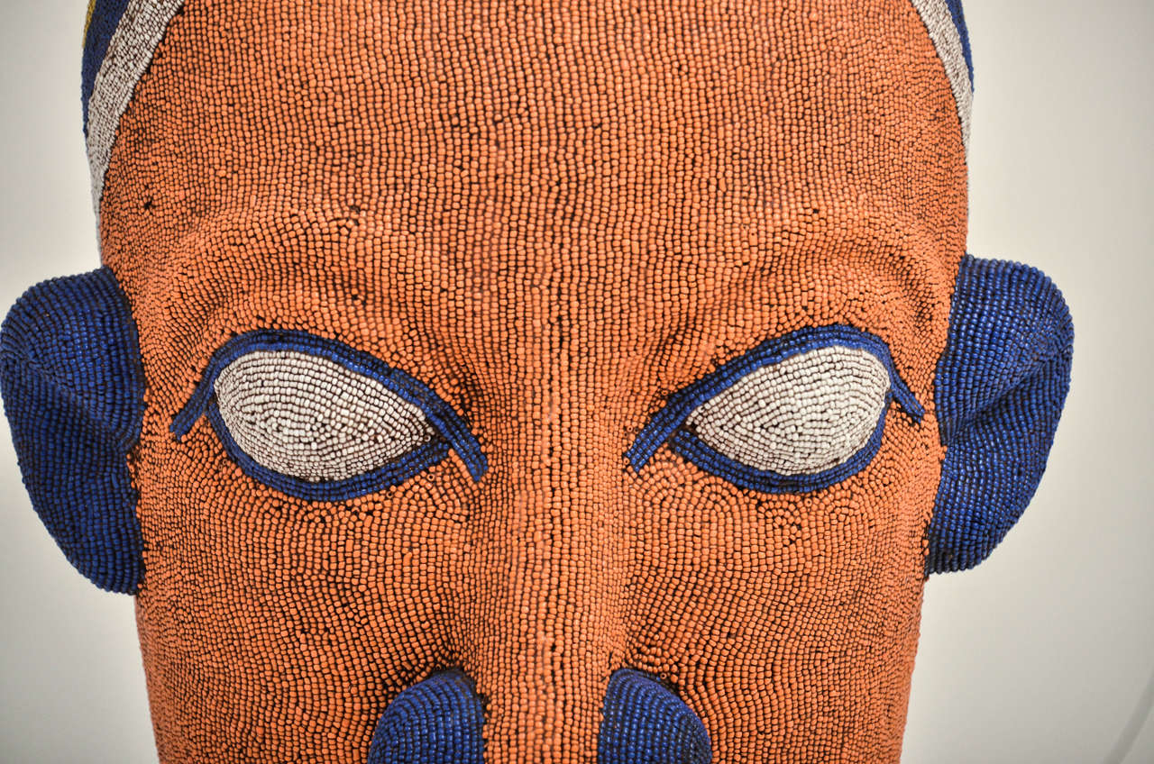 Large-Scale Vintage African Beaded Head Sculpture at 1stDibs | african ...