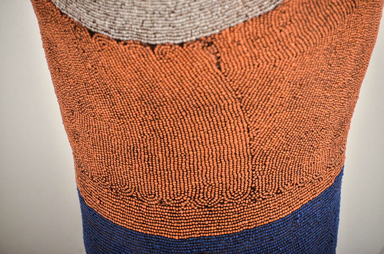 Large-Scale Vintage African Beaded Head Sculpture at 1stDibs | african ...