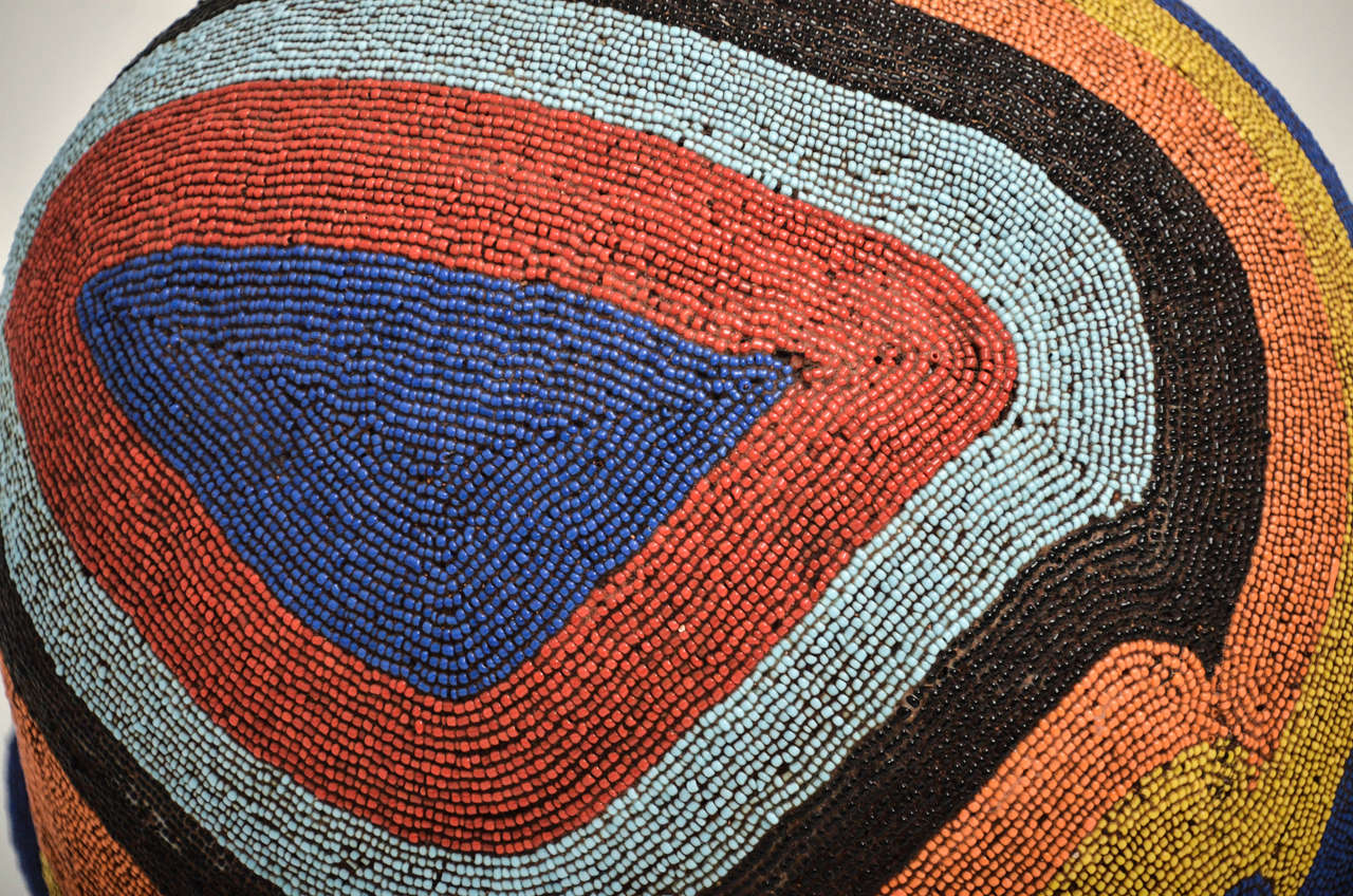 Large-Scale Vintage African Beaded Head Sculpture at 1stDibs | african ...