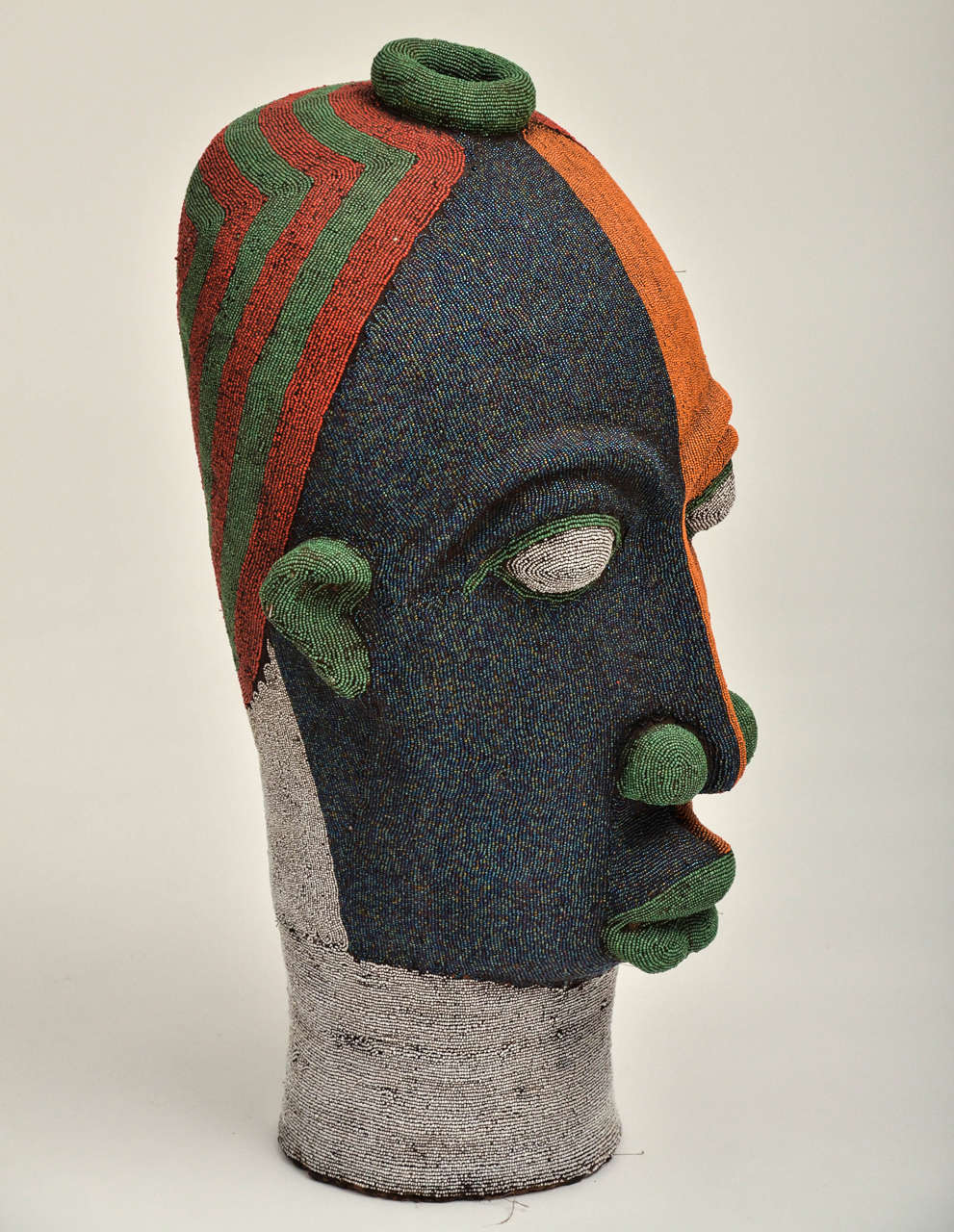 Large-Scale Vintage African Beaded Head Sculpture at 1stDibs | african ...