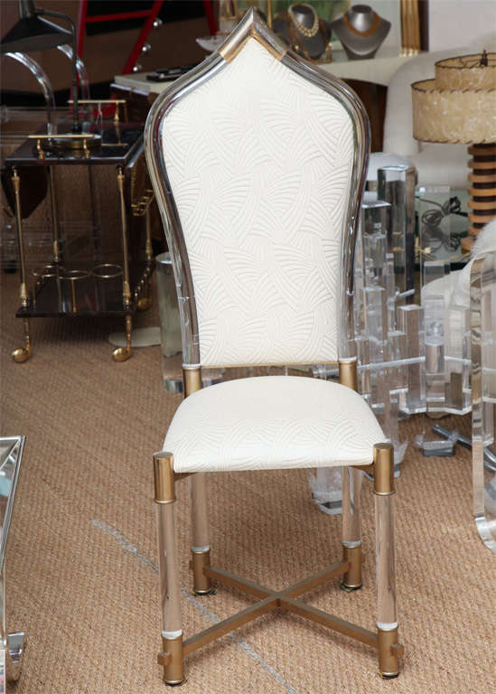Moroccan Inspired Italian Lucite Dining Chairs by Pavia at 1stDibs