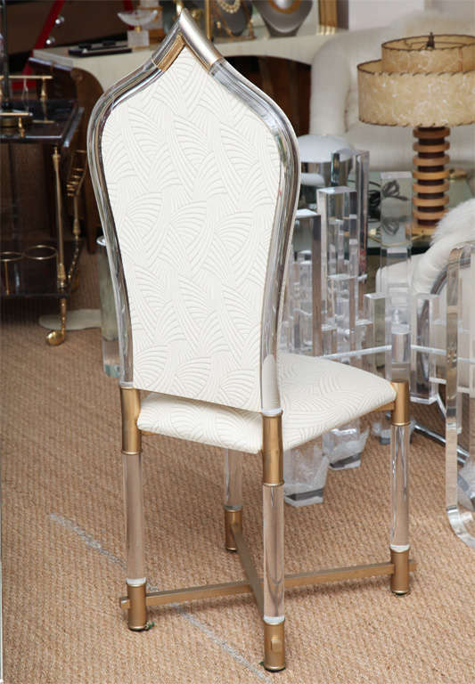 Moroccan Inspired Italian Lucite Dining Chairs by Pavia at 1stDibs