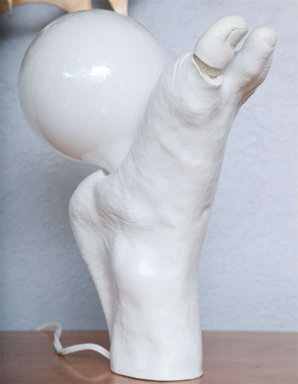 Life-Sized Plaster Foot Lamp at 1stDibs