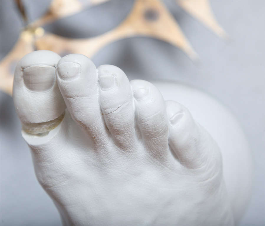 Life-Sized Plaster Foot Lamp at 1stDibs