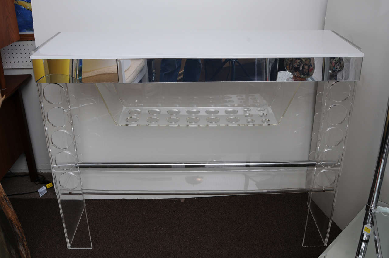60's Italian Designed Lucite Cocktail Bar at 1stDibs
