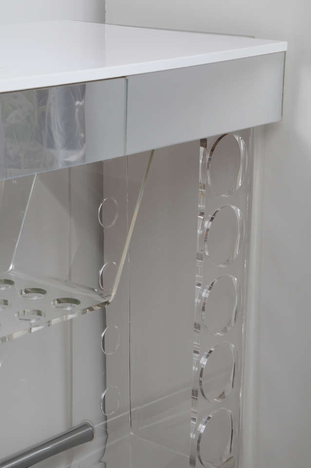 60's Italian Designed Lucite Cocktail Bar at 1stDibs