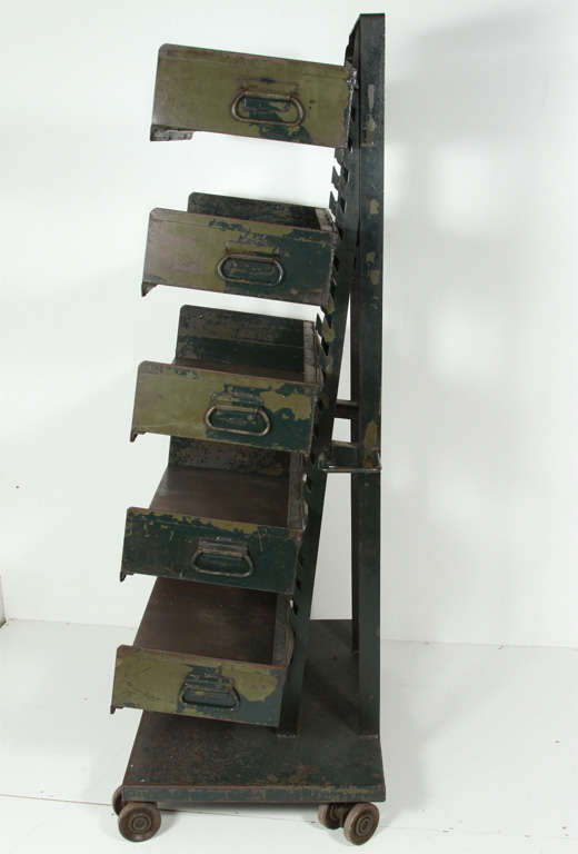 Vintage Industrial Storage Rack at 1stDibs