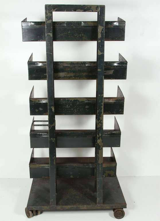 Vintage Industrial Storage Rack at 1stDibs