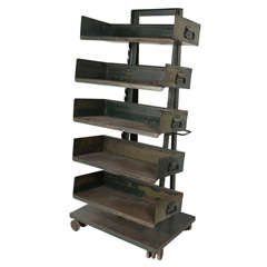 Vintage Industrial Storage Rack at 1stDibs