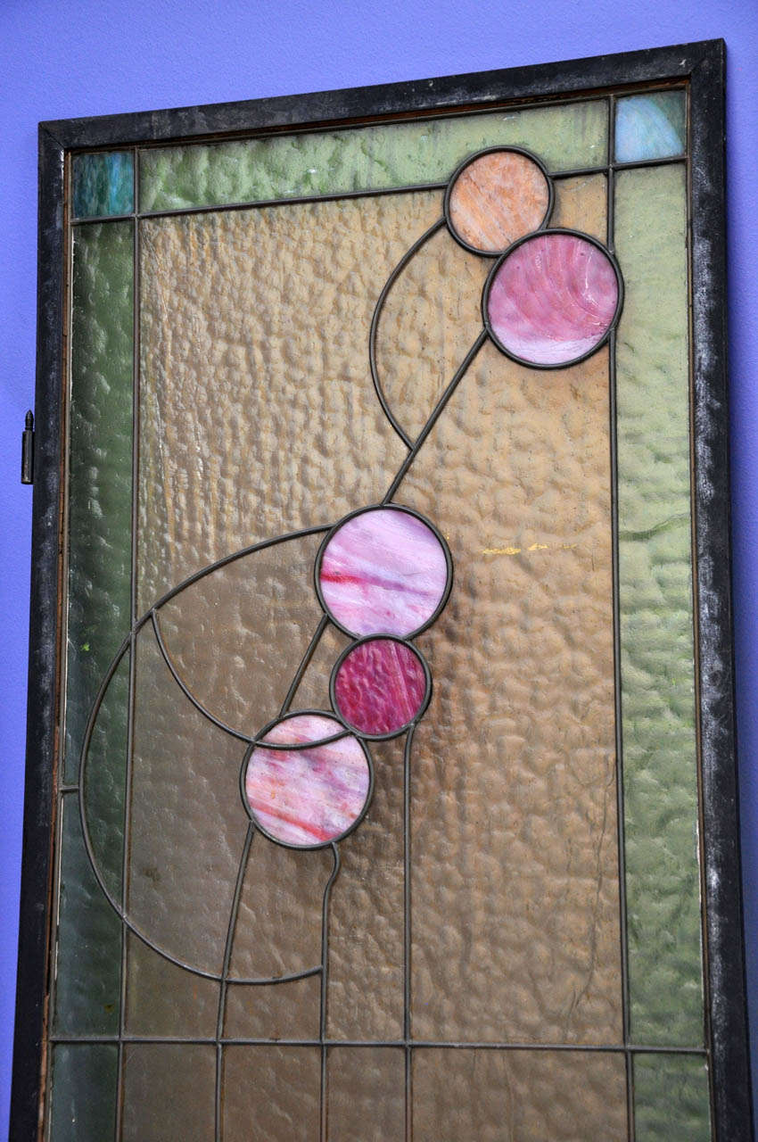 Set of Four Art Nouveau Stained Glass Windows Attributed to Victor ...