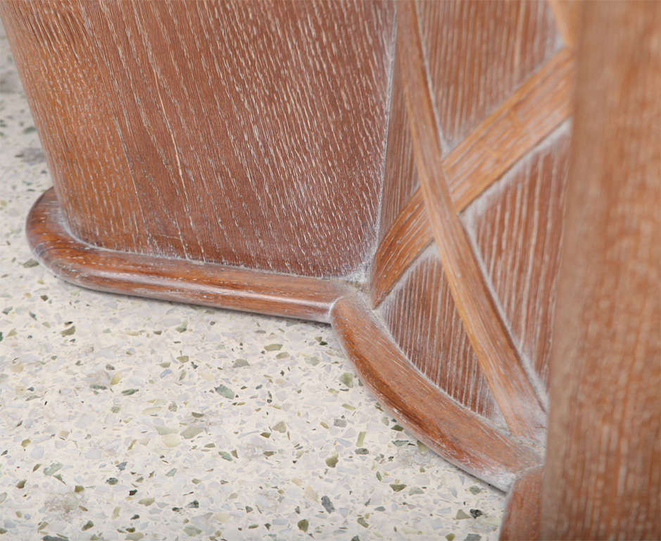 French Limed Oak Inlaid Dining Table by Soubrier For Sale at 1stDibs ...