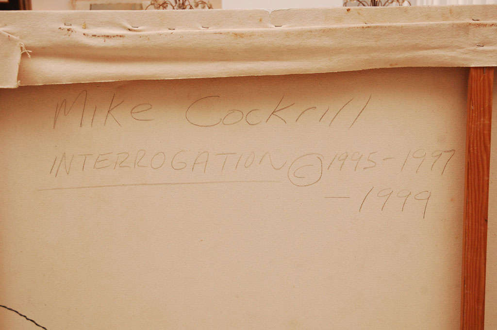 "Interrogation" Large Oil on Canvas by Mike Cockrill at 1stDibs