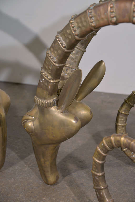 Brass Rams Head Dining Table at 1stDibs