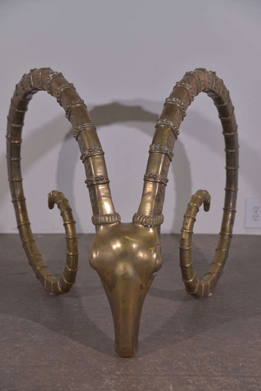 Brass Rams Head Dining Table at 1stDibs
