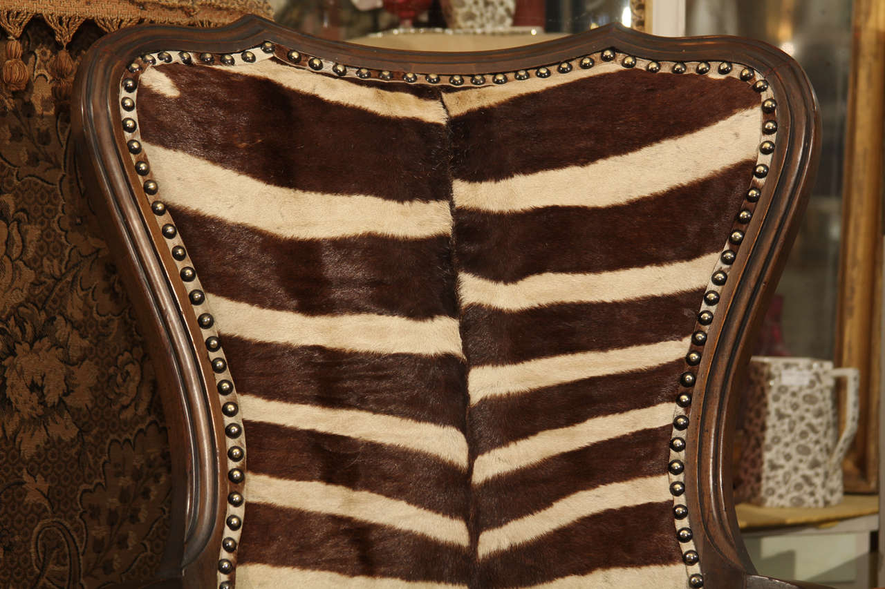 Vintage Zebra Armchair at 1stDibs | zebra chair, zebra arm chair