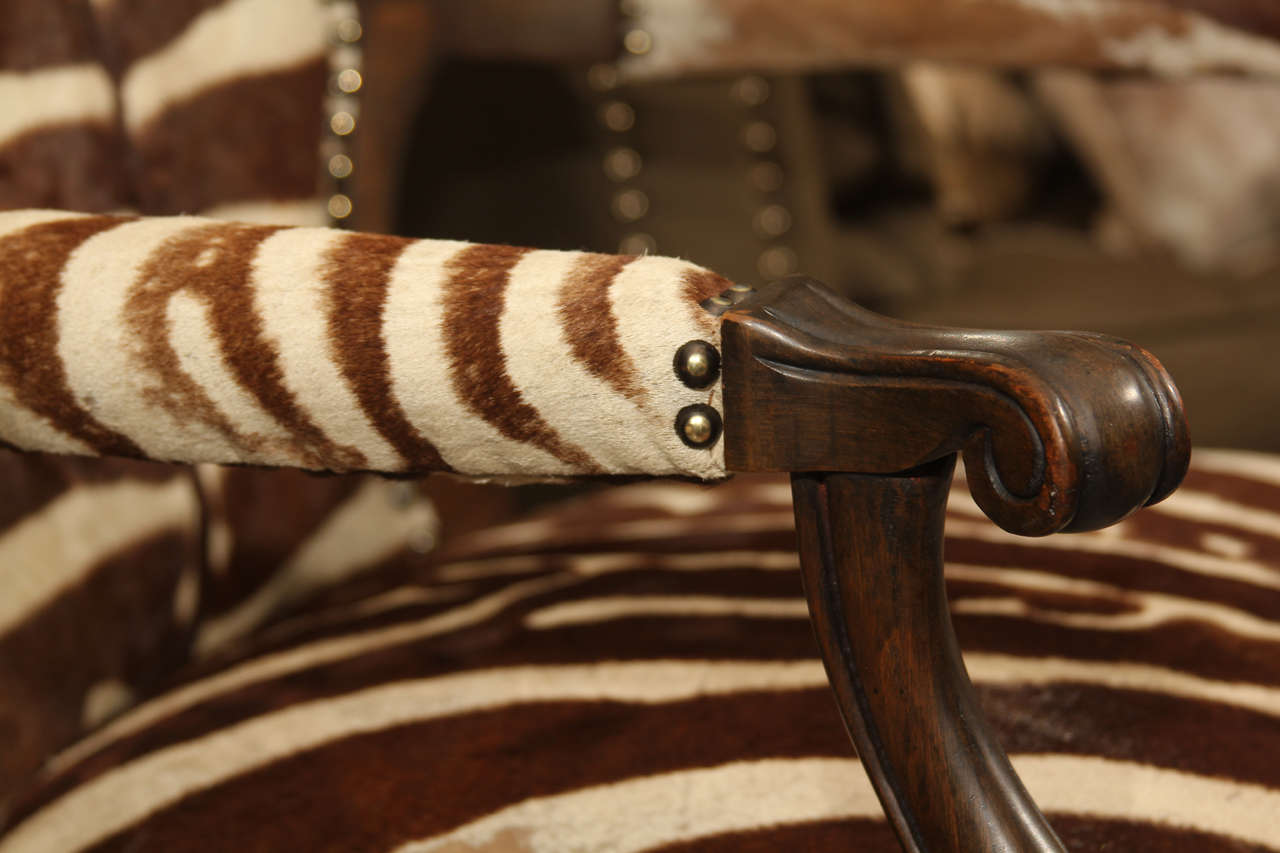 Vintage Zebra Armchair at 1stDibs | zebra chair, zebra arm chair